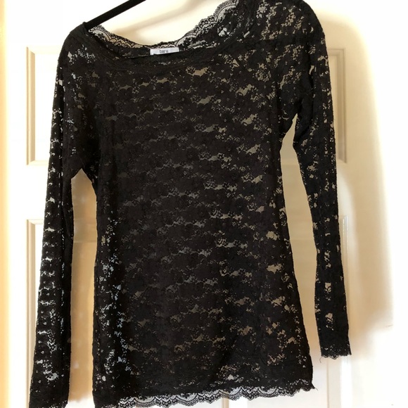 Bar III | Tops | Bar Iii Black Lace Top | Poshmark